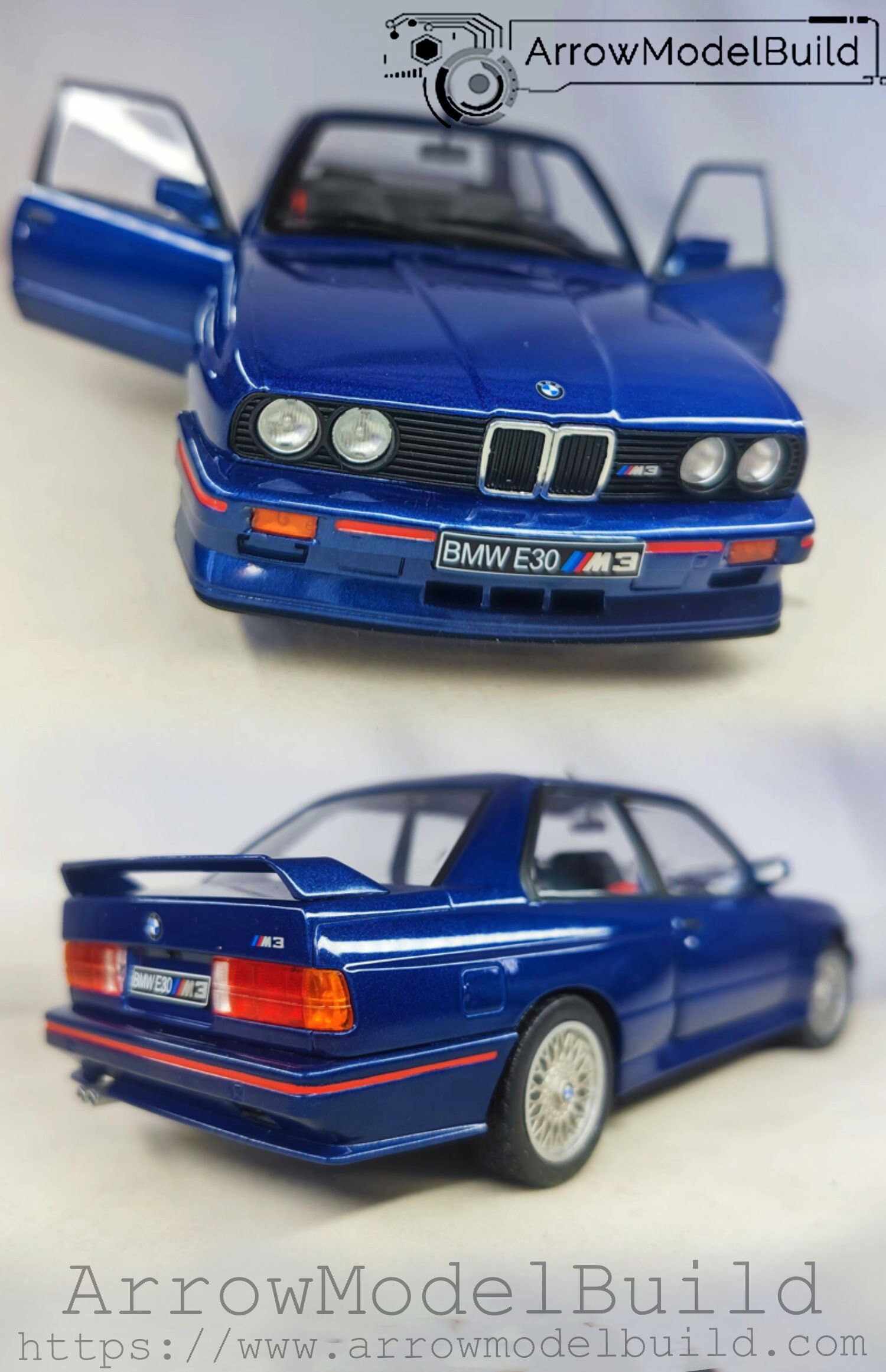 Arrowmodelbuild BMW M3 E30 mauritius Blue Built & Painted 1/18 Model ...