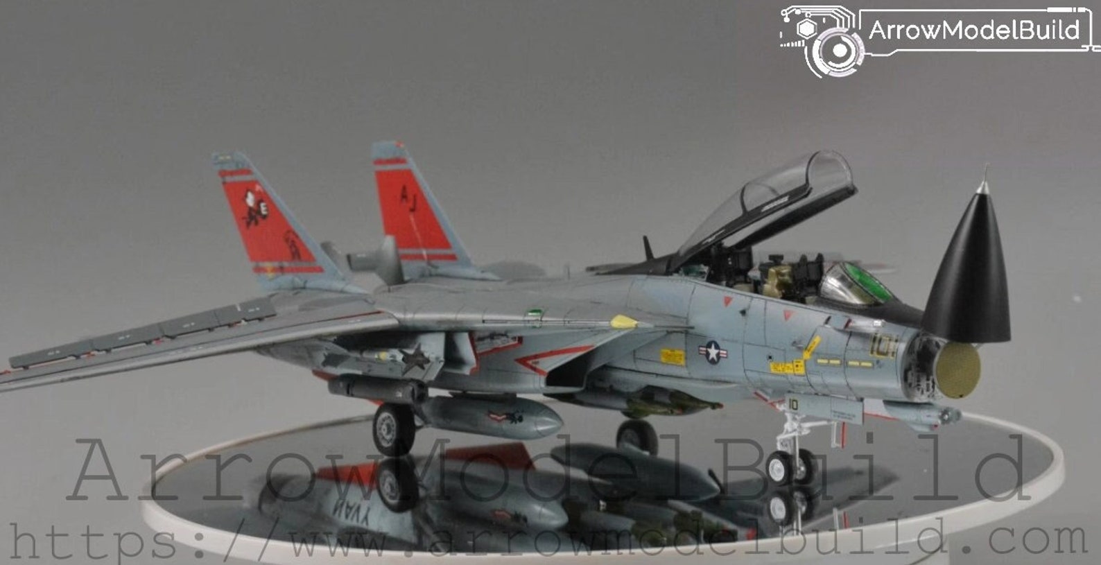 Arrowmodelbuild F-14 Tomcat Fighter Built & Painted 1/72 Model Kit ...
