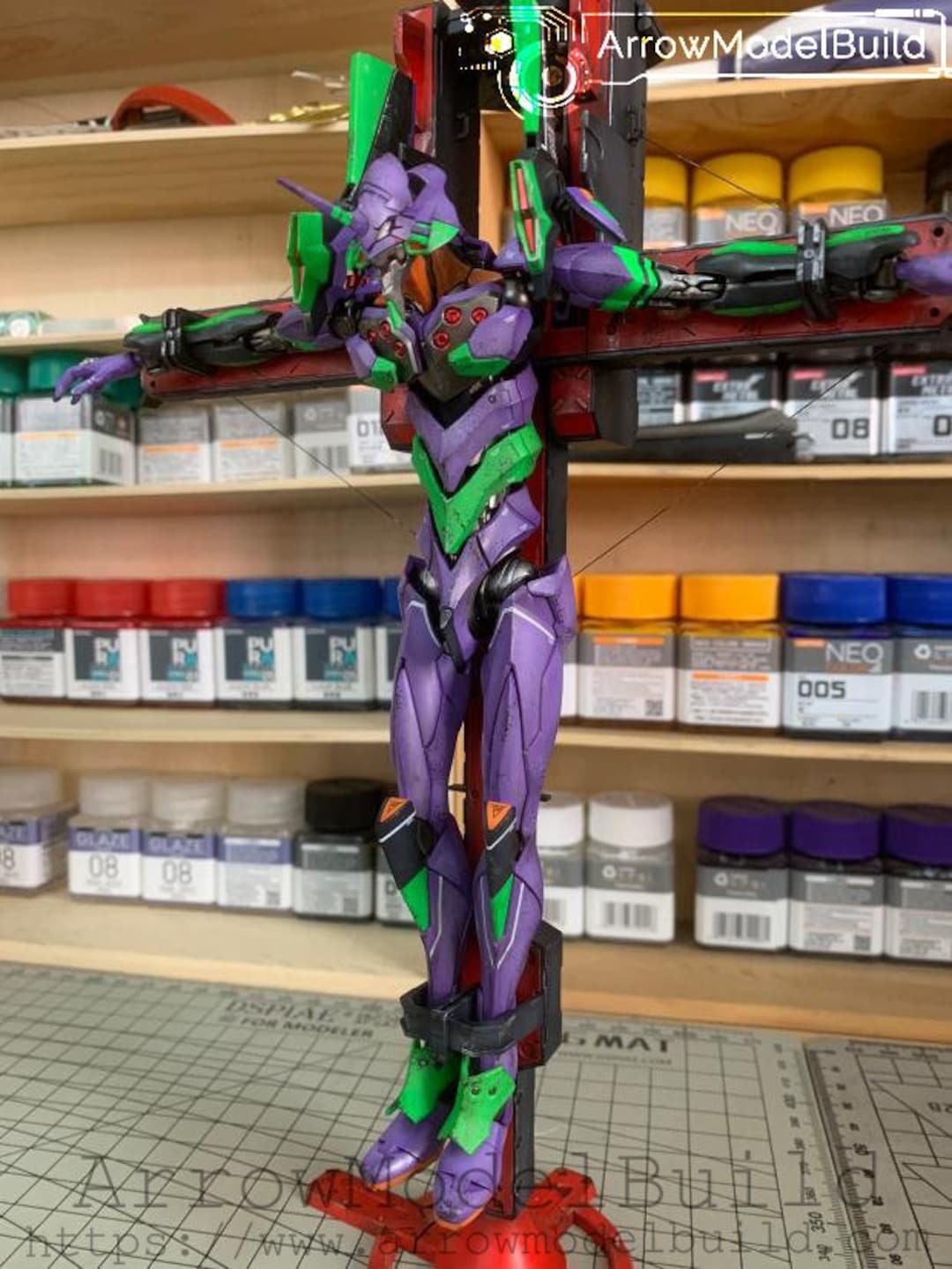 Arrowmodelbuild Evangelion Unit 01 Built & Painted RG 1/144 Model Kit ...