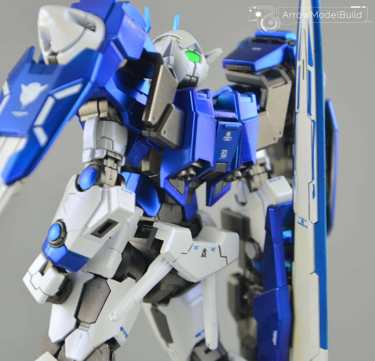 Arrowmodelbuild Gundam 00 Raiser Customize blue Built & Painted MG 1/ ...
