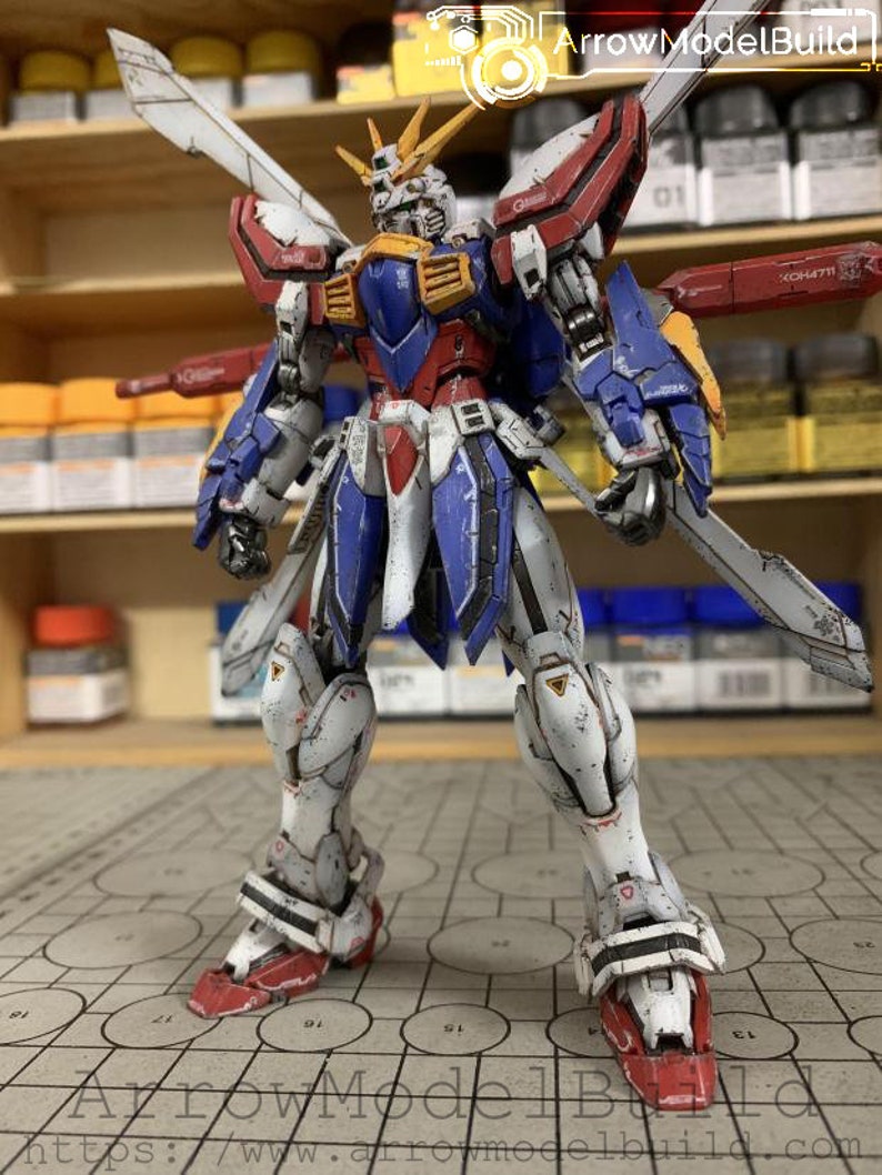 Arrowmodelbuild God Gundam shadow Aging Built & Painted RG 1/144 Model ...