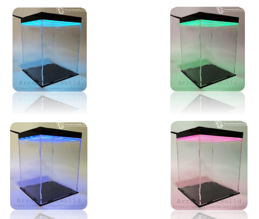 Arrowmodelbuild: 1/100 Acrylic Display Box With LED Light - Etsy