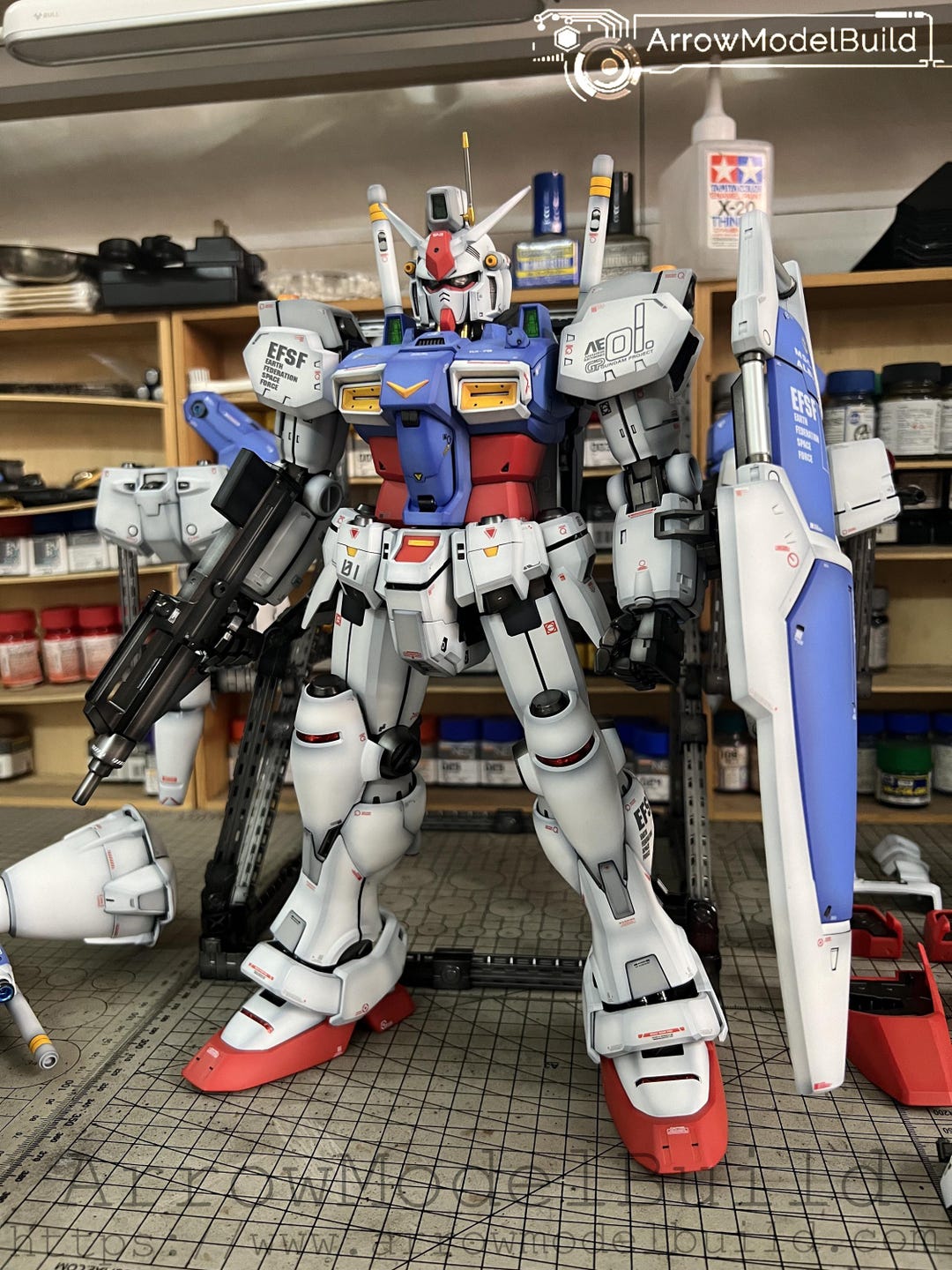 Arrowmodelbuild GP01 and GP01-FB Gundam Built & Painted PG 1/60 Model ...