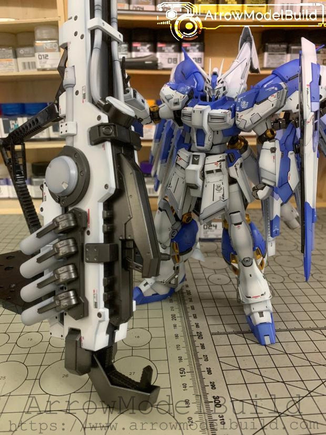 Arrowmodelbuild Hi Nu Gundam and Hyper Mega Bazooka Launcher Built ...