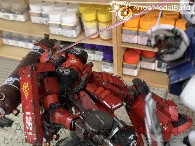 Arrowmodelbuild Psycho Zaku and Full Armor Gundam thunderbolt Ver. Final Battle Built & Painted ...