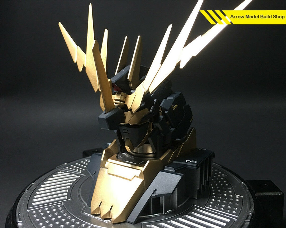 Arrowmodelbuild Unicorn Gundam Banshee Head Stand Built & - Etsy