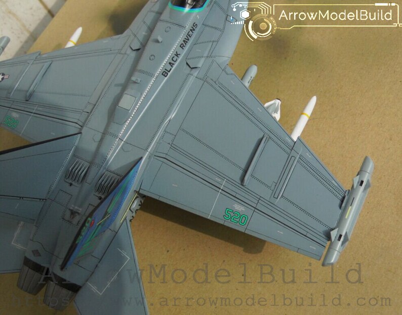 Arrowmodelbuild F-18 F/A-18F F /A-18E Super Hornet Fighter Built ...