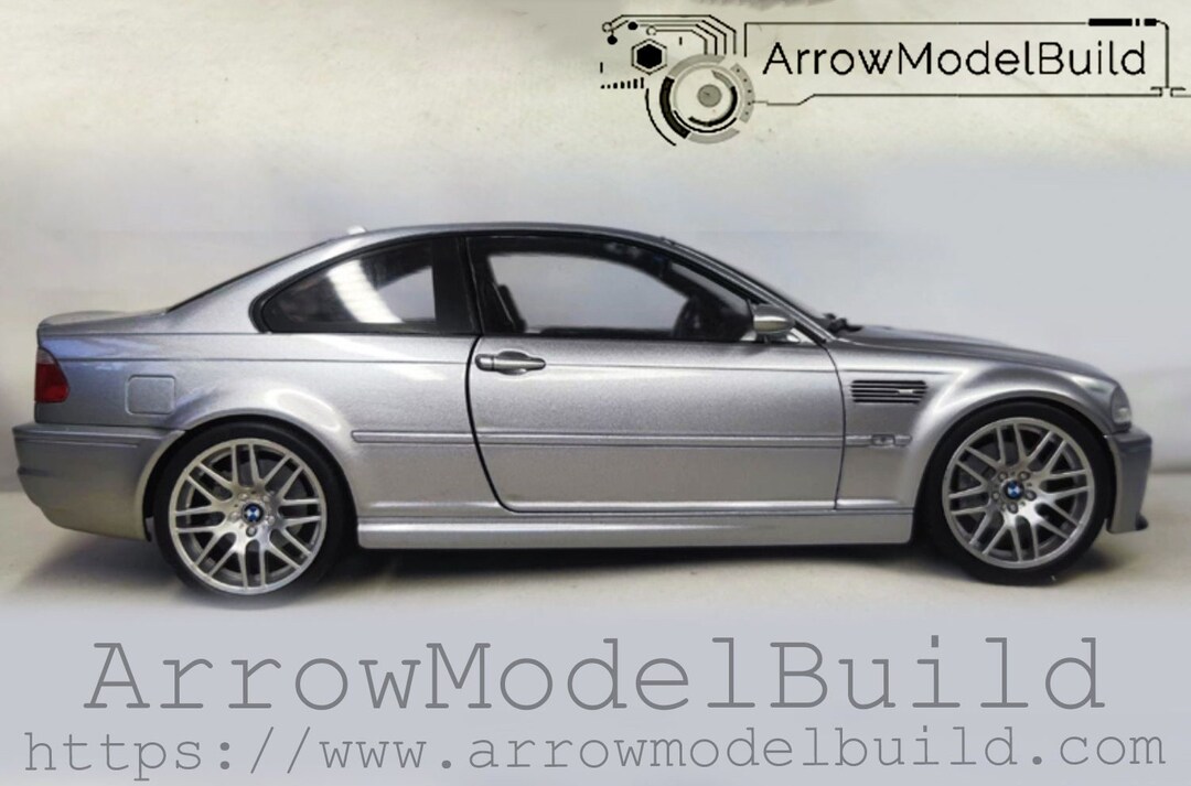 Arrowmodelbuild BMW M3 E46 titanium Silver Built & Painted - Etsy