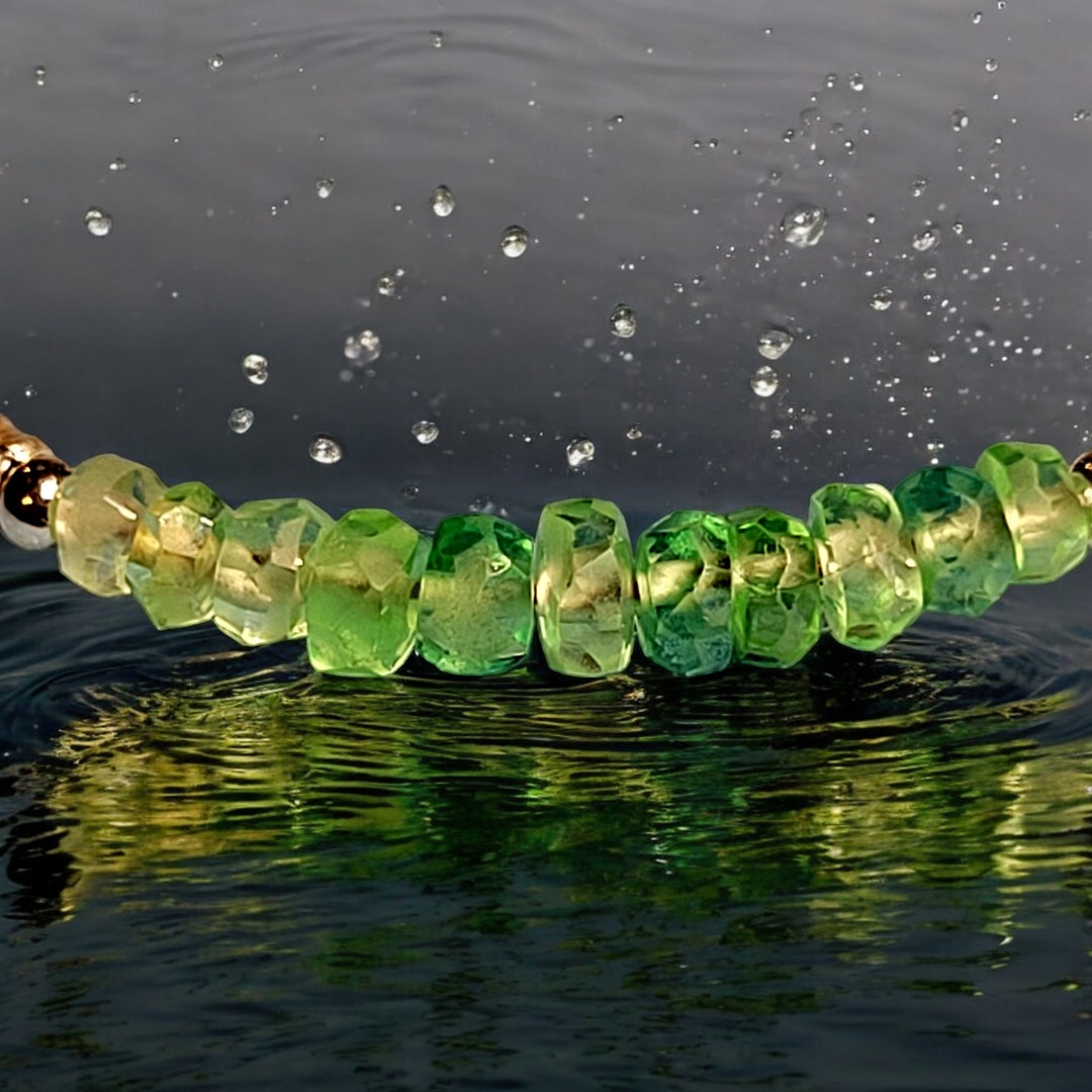 AAA Rare Green Alexandrite Color Changing Faceted Rondelle Beaded ...