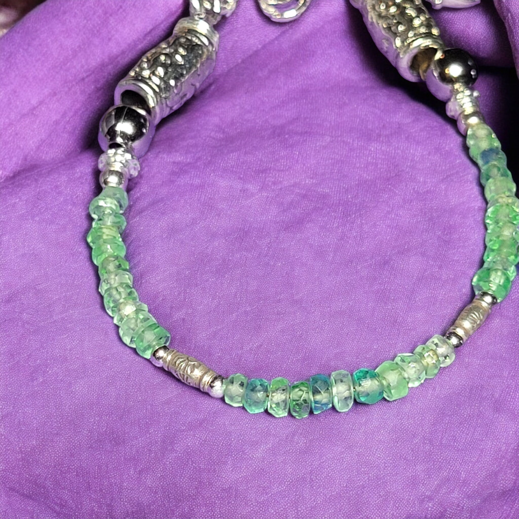 AAA Rare Green Alexandrite Color Changing Faceted Rondelle Beaded ...