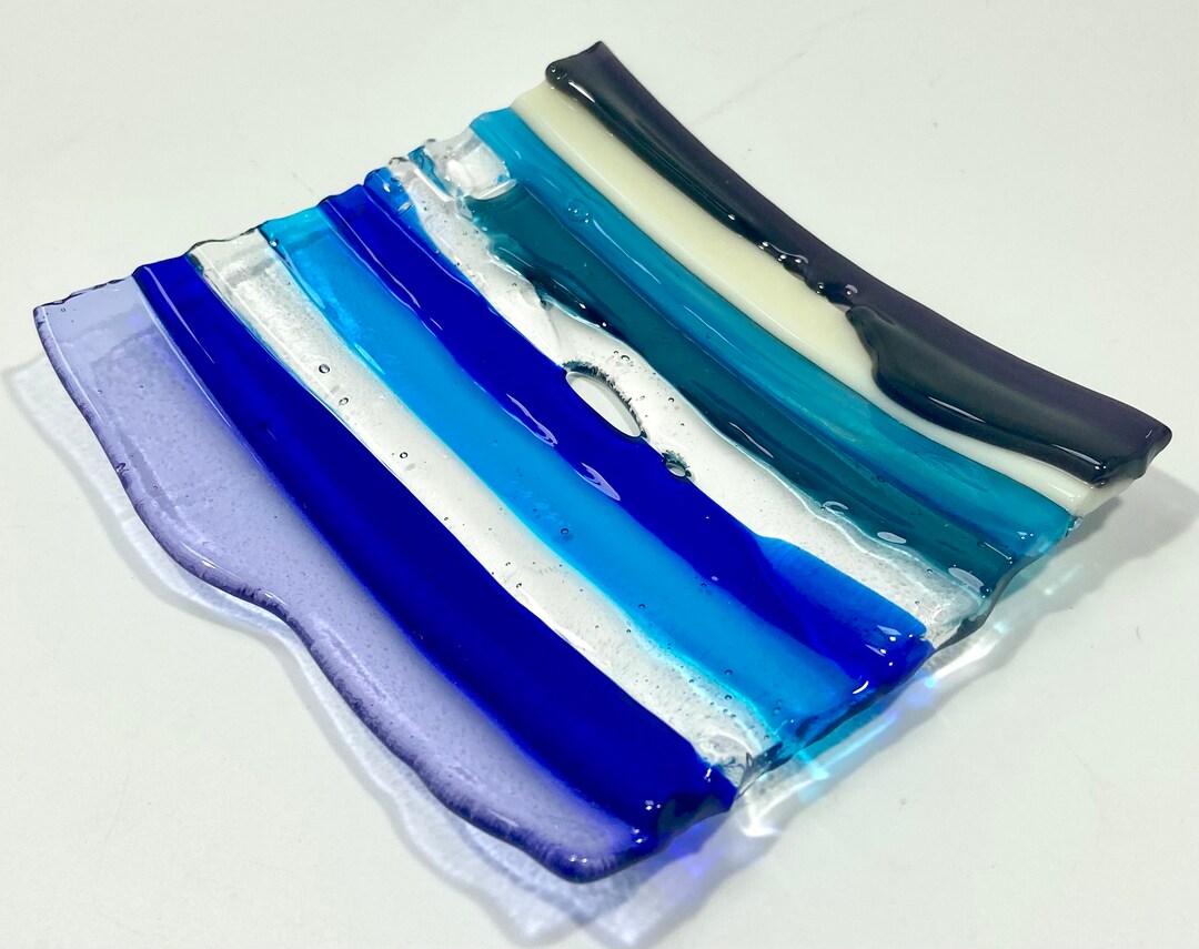 Handmade Rolled Edges Fused Glass Dish - Etsy