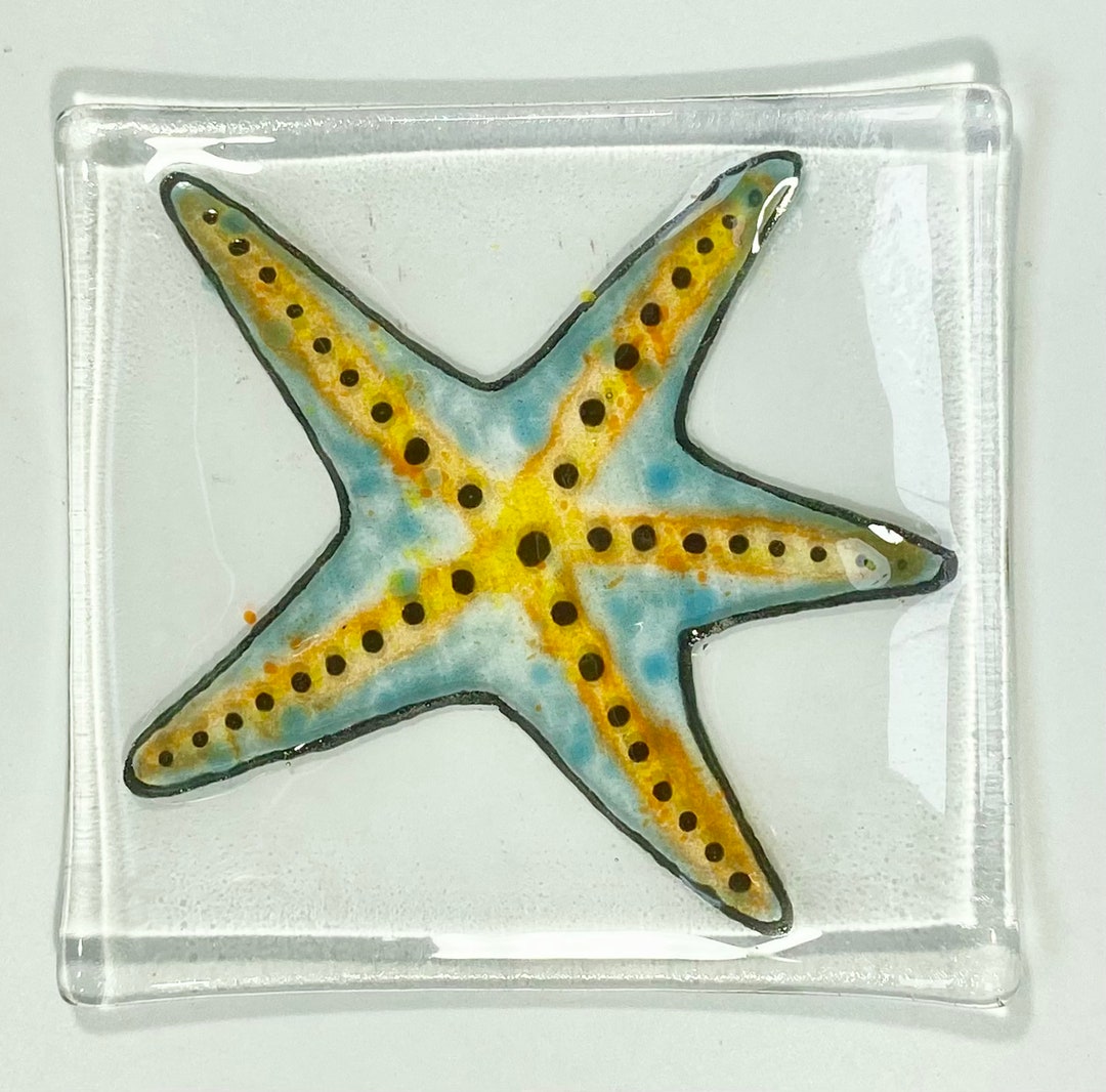 Handmade Fused Glass Sea Star Dish - Etsy