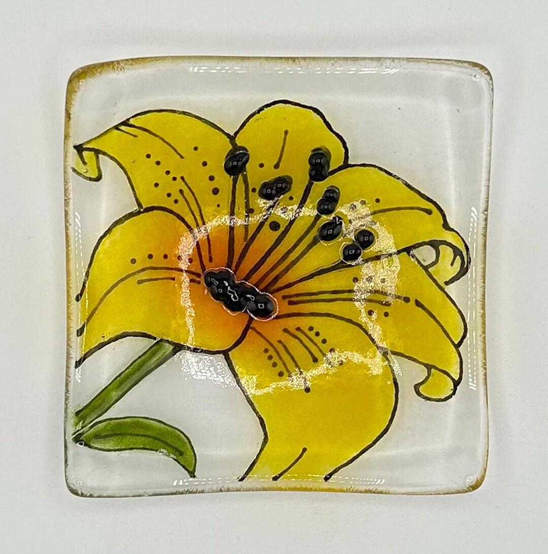 Small Hand Painted Lily Dish - Etsy