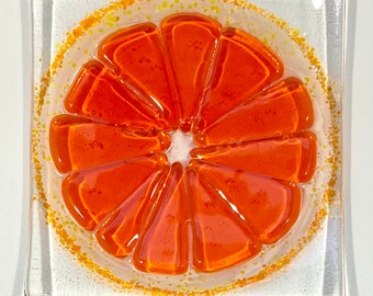 Orange Glass Dish - Etsy