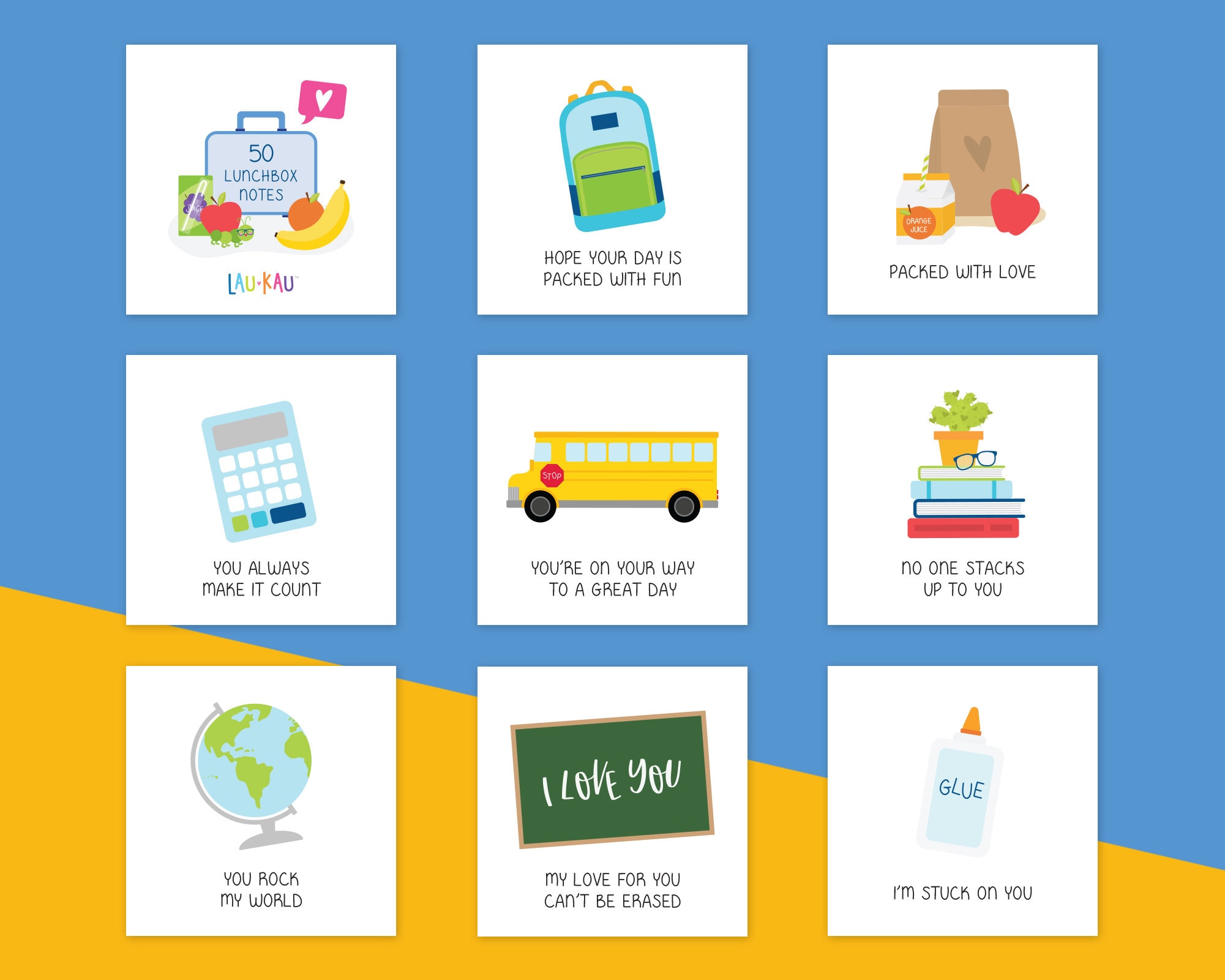 School Lunchbox Notes | Lunchbox Cards | Encouragement Cards ...