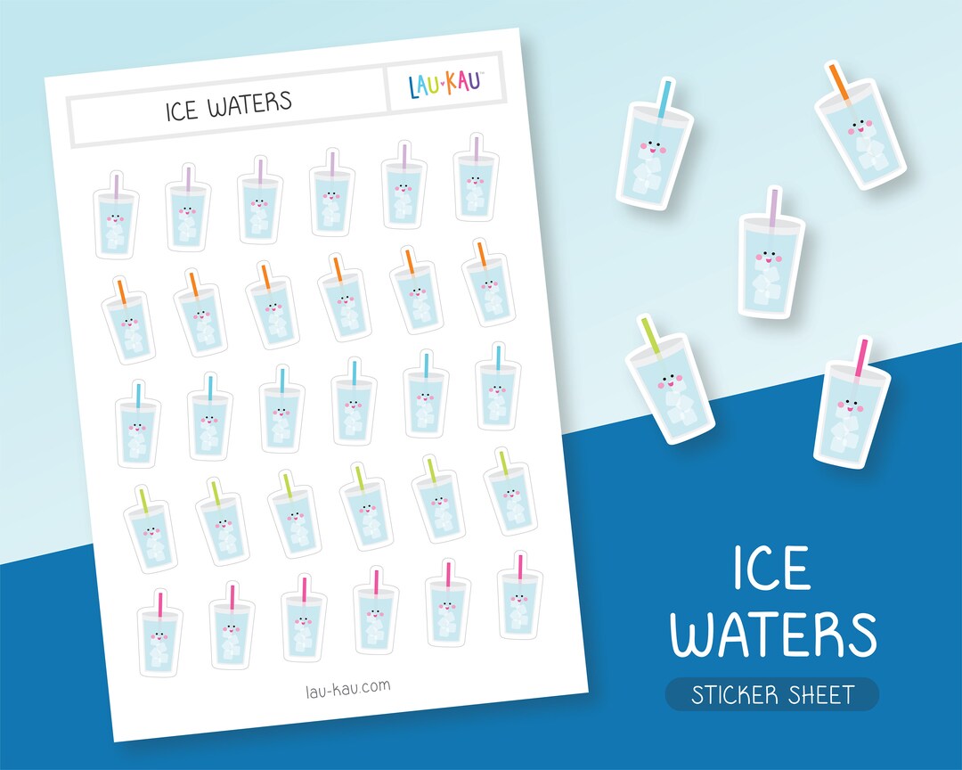 Water Sticker Sheet | Ice Water Stickers | Water Stickers | Ice Water ...