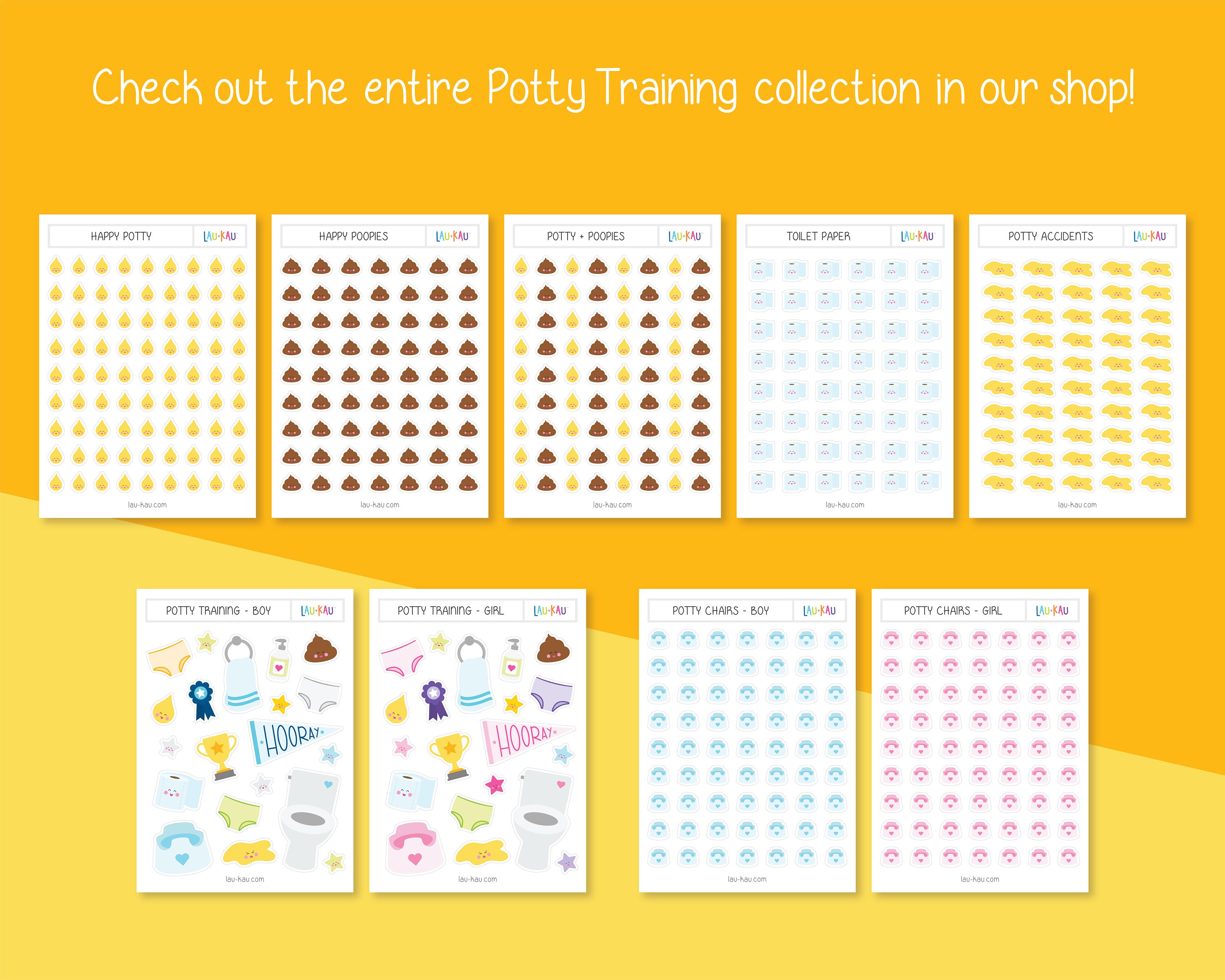 Potty Training Stickers | Potty Training Sticker Sheet | Potty Training ...