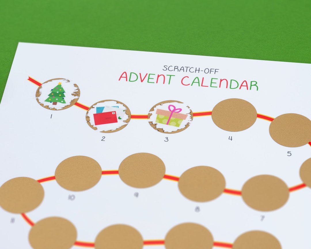 Scratch off Advent Calendar | Advent Calendar | Scratch-off Advent ...