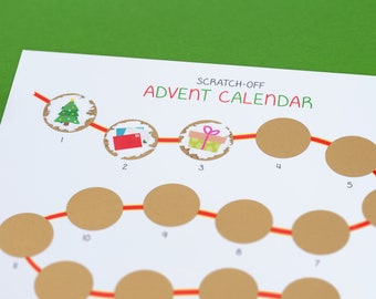 Digital Download Advent Calendar DIY Advent Calendar Scratch - Etsy