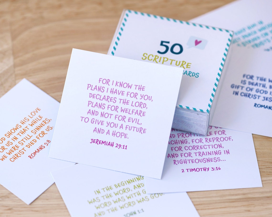 Bible Memory Verse Cards Memory Verse Cards Bible Memory - Etsy