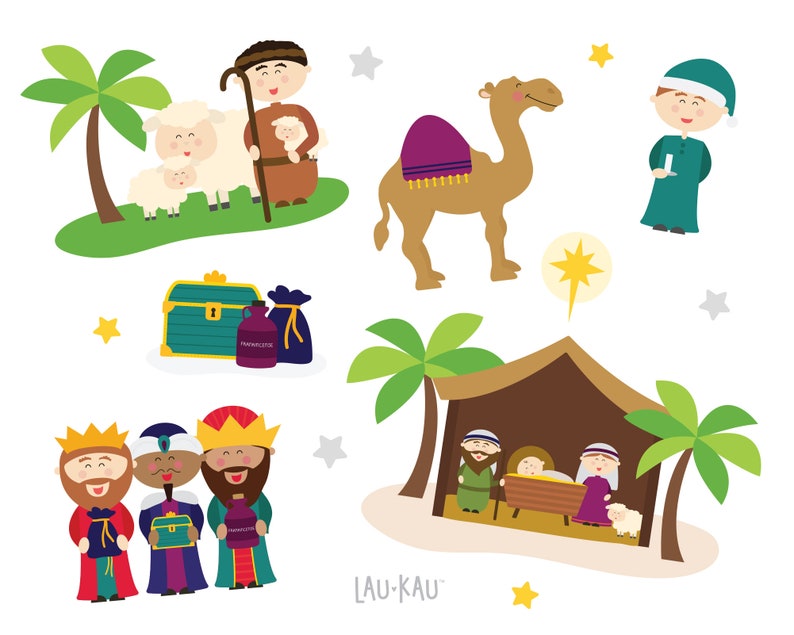 Nativity Sticker Sheet Nativity Stickers Holiday Stickers Christmas ...