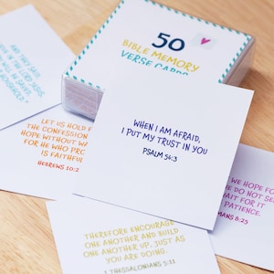 Bible Memory Verse Cards Memory Verse Cards Bible Memory - Etsy