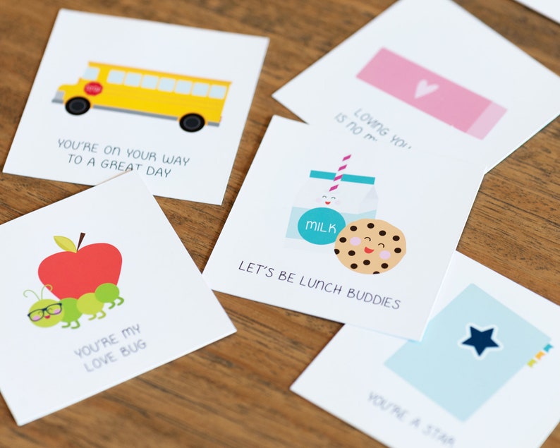 School Lunchbox Notes Lunchbox Cards Encouragement Cards - Etsy