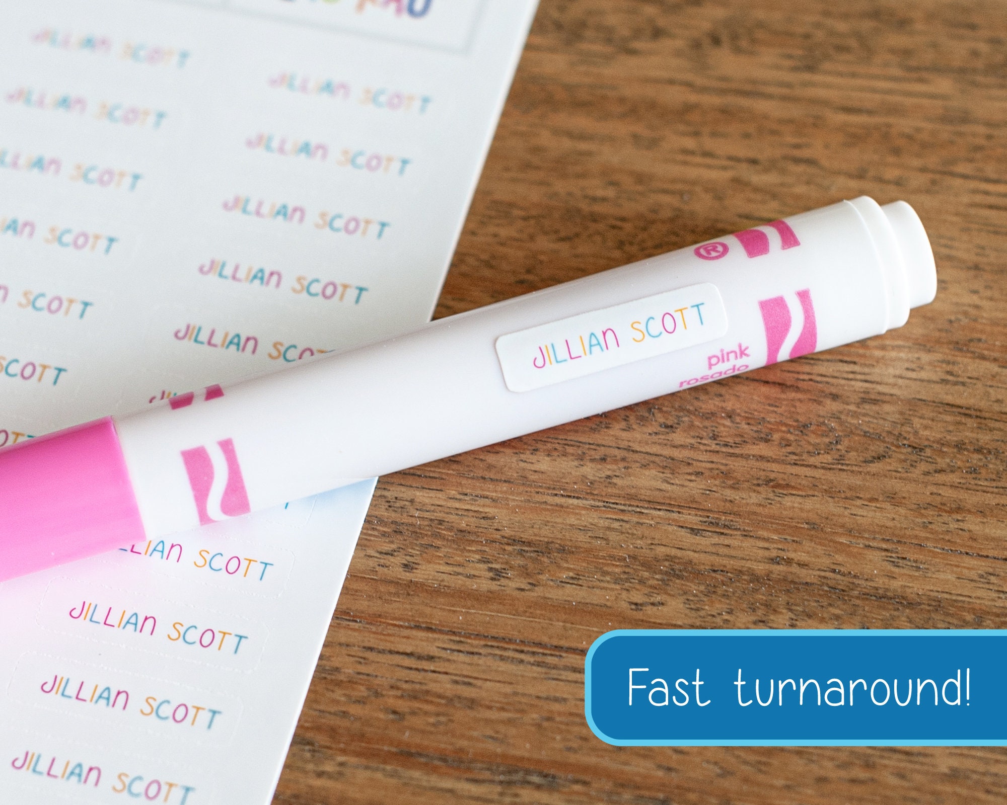 Personalized Bright Color Names Sticker Sheet Cute Stickers - Etsy