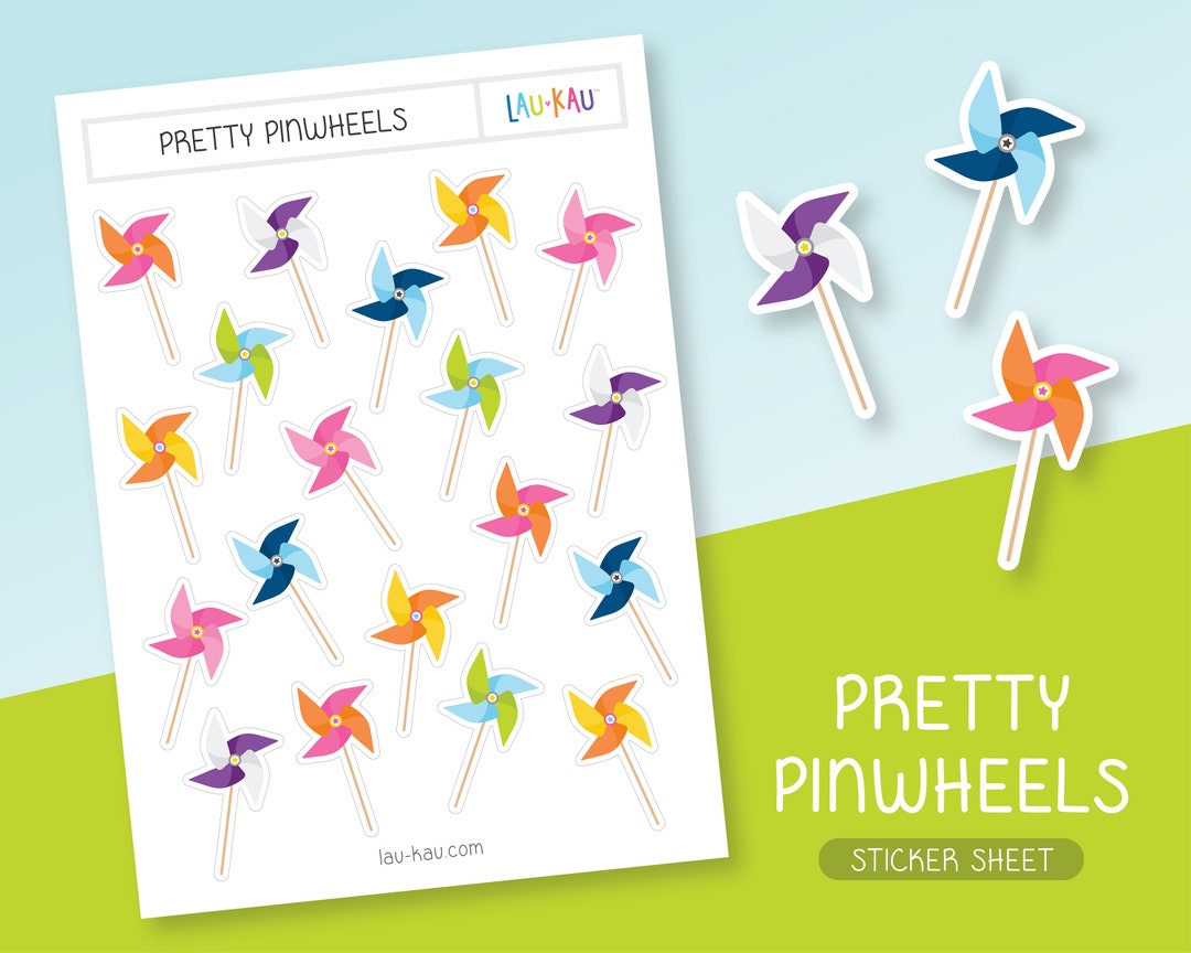 Pinwheel Sticker Sheet | Pinwheel Stickers | Pinwheels Stickers ...