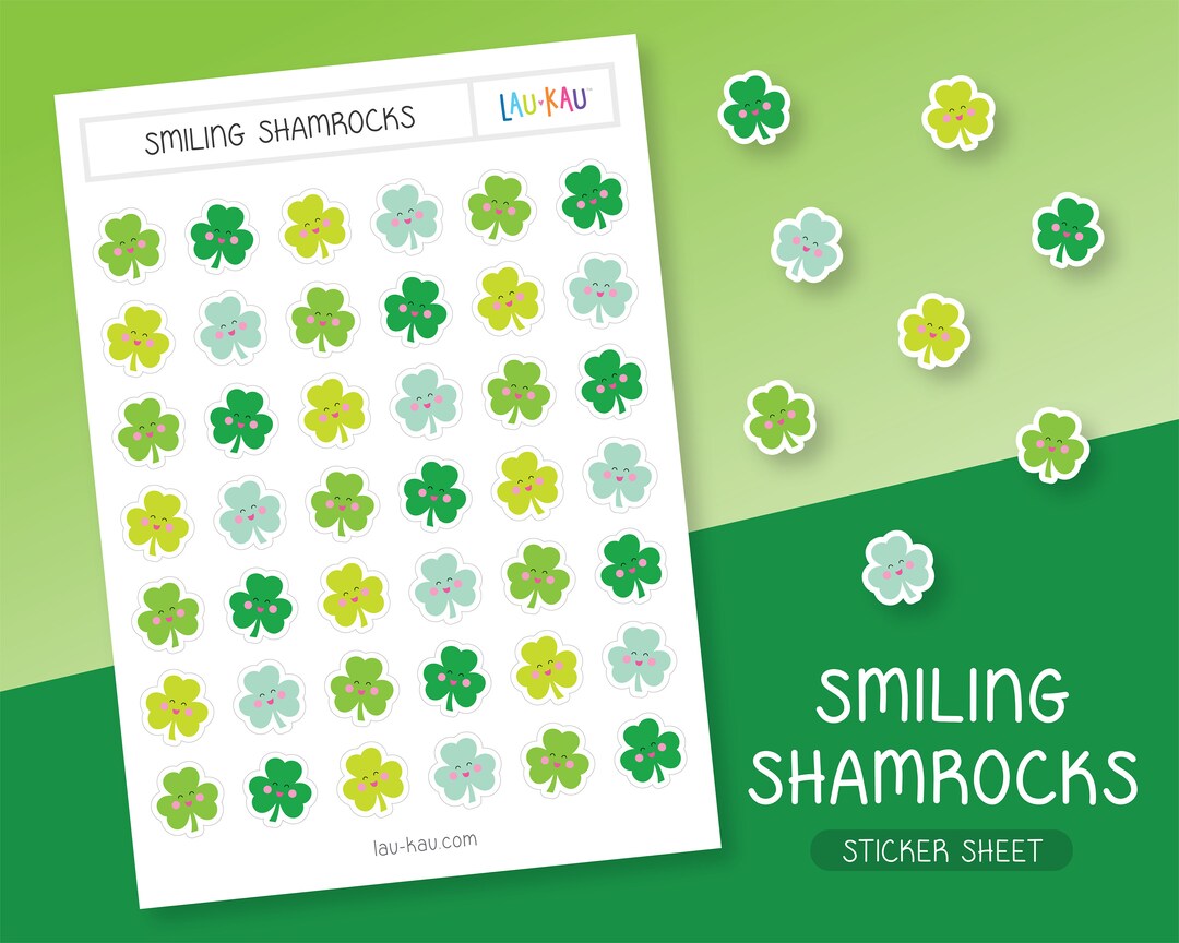 Shamrock Stickers | Shamrock Sticker | St. Patrick's Day Sticker Sheet ...