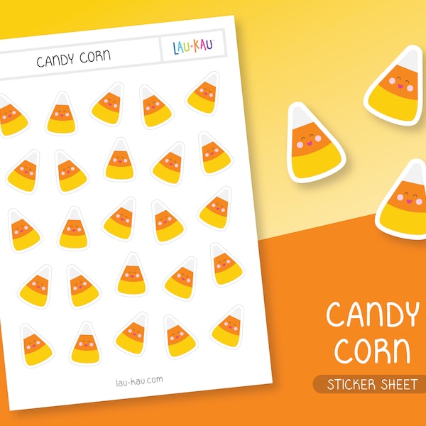 Candy Corn Stickers - Etsy