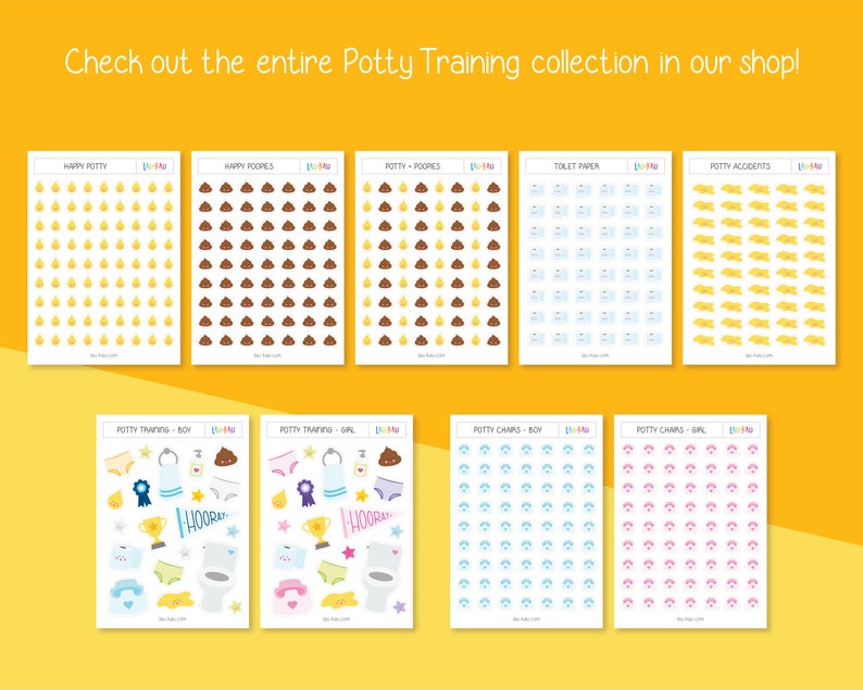Toilet Paper Stickers | Potty Training Sticker Sheet | Potty Training ...