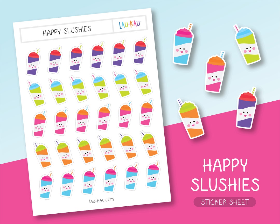 Slushies Sticker Sheet | Slushie Stickers | Icee Stickers | Slushie ...