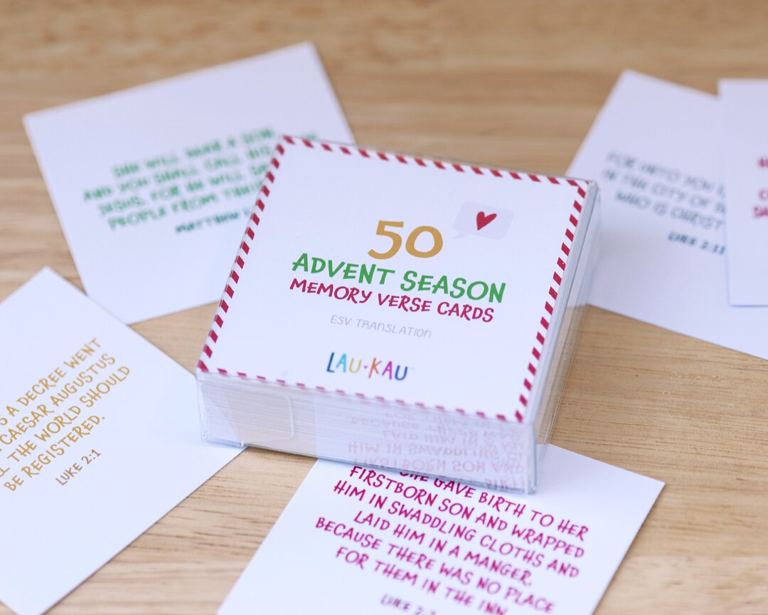 Advent Memory Verse Cards | Bible Memory Verse Cards | Memory Verse ...