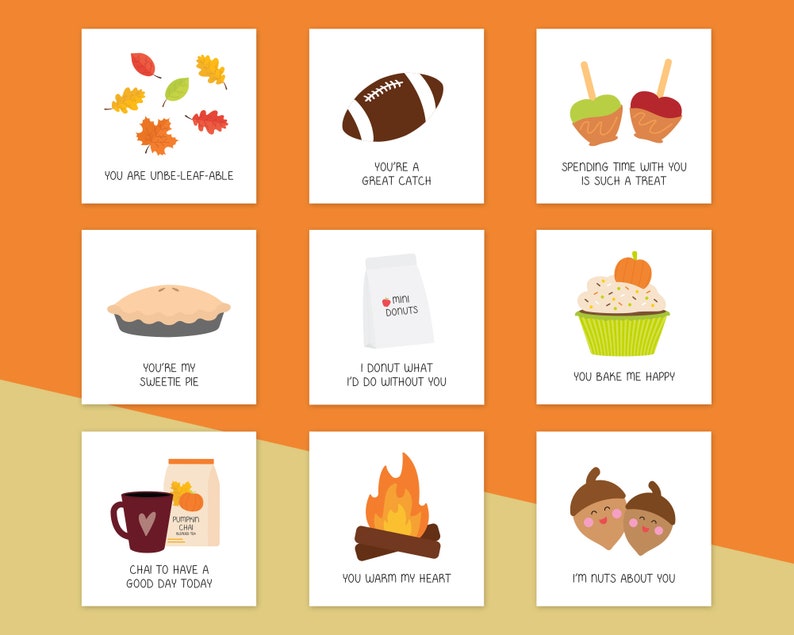 Fall Lunchbox Notes | Lunchbox Cards | Encouragement Cards ...