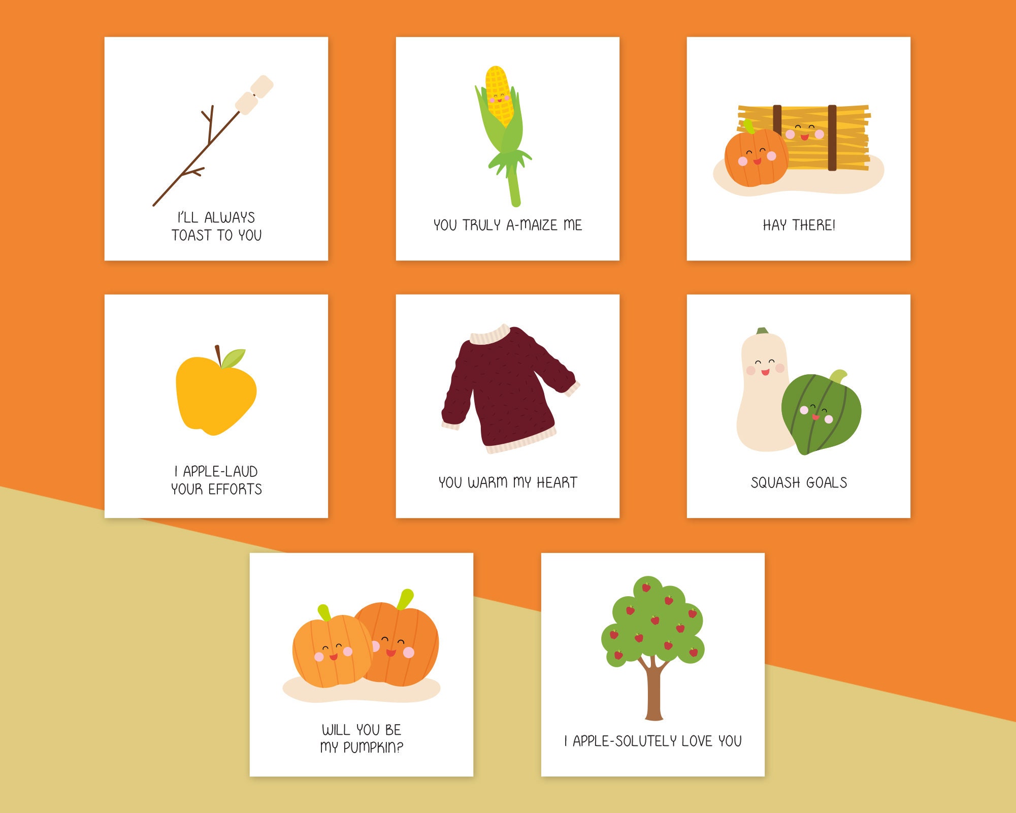 Fall Lunchbox Notes Lunchbox Cards Encouragement Cards - Etsy