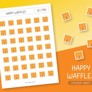 Waffles Sticker Sheet | Waffles Stickers | Waffle Stickers | Waffle ...
