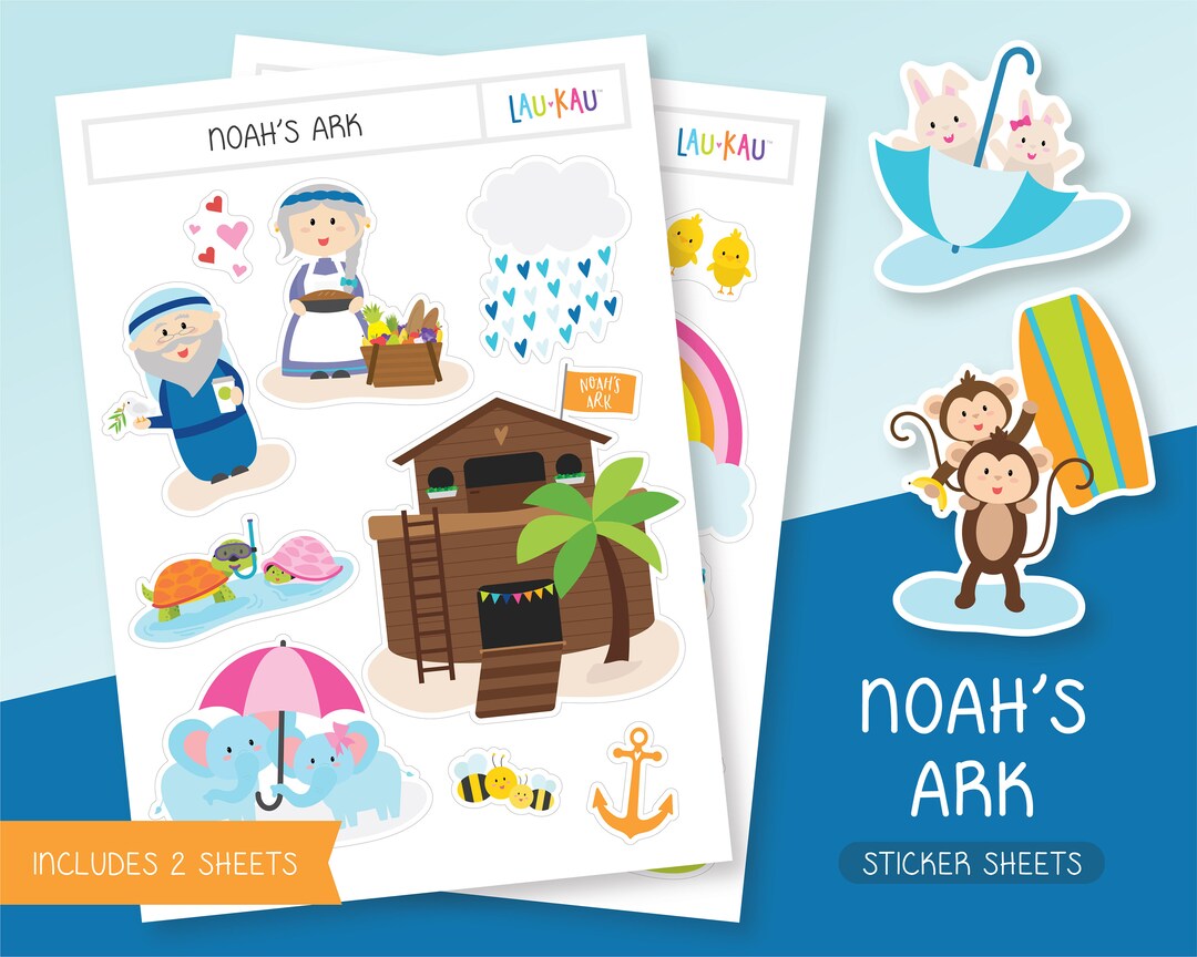 Noah's Ark Sticker Sheets | Cute Stickers | Cute Sticker Sheet ...