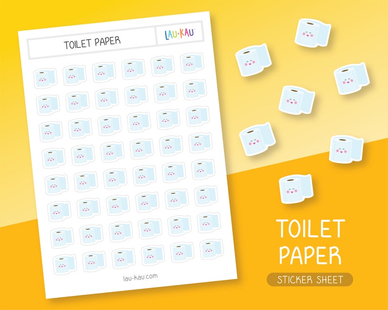 Toilet Paper Stickers | Potty Training Sticker Sheet | Potty Training ...