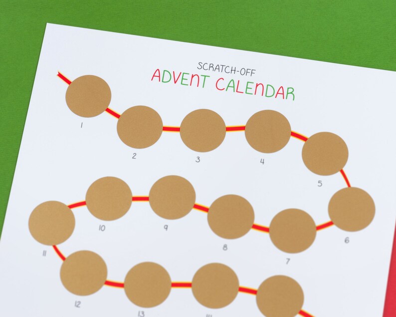Scratch off Advent Calendar | Advent Calendar | Scratch-off Advent ...