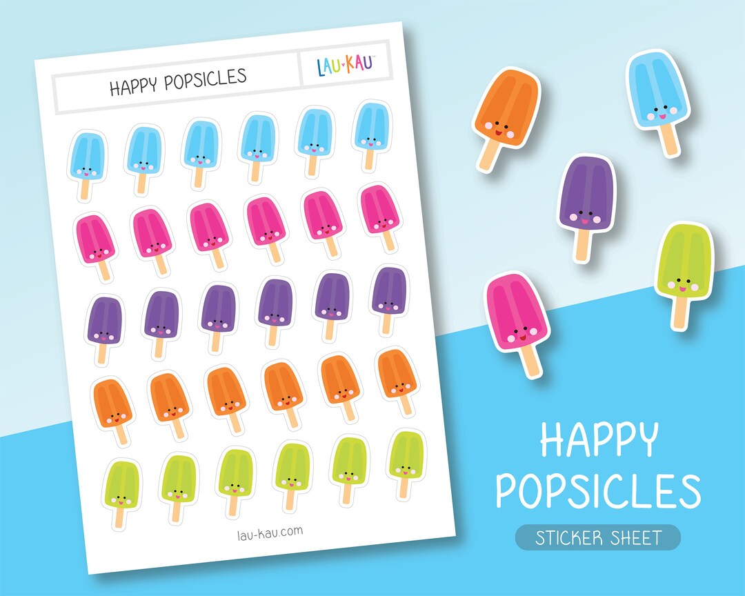 Popsicle Sticker Sheet | Popsicle Stickers | Popsicles Stickers ...