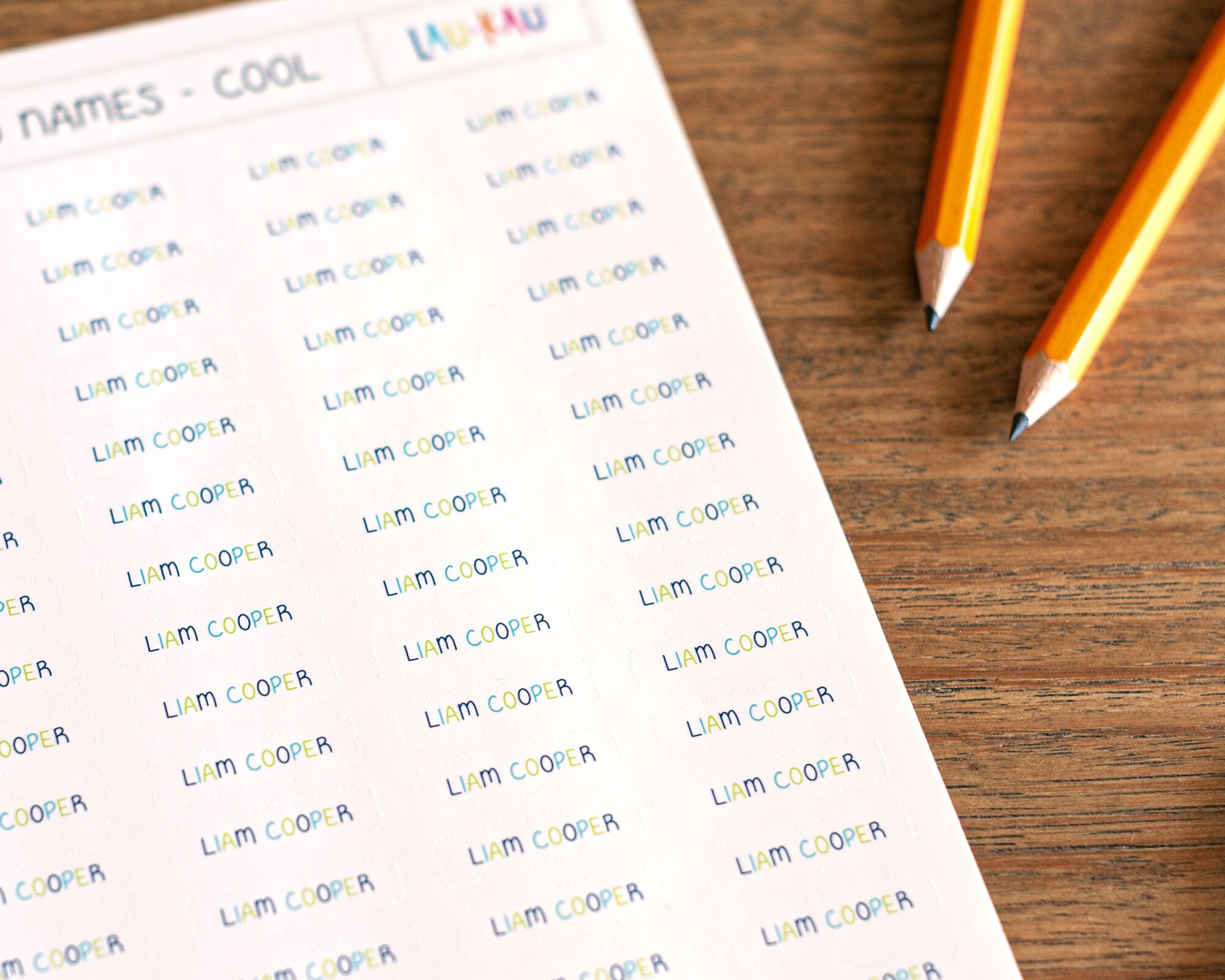 Personalized Cool Color Names Sticker Sheet Cute Stickers - Etsy