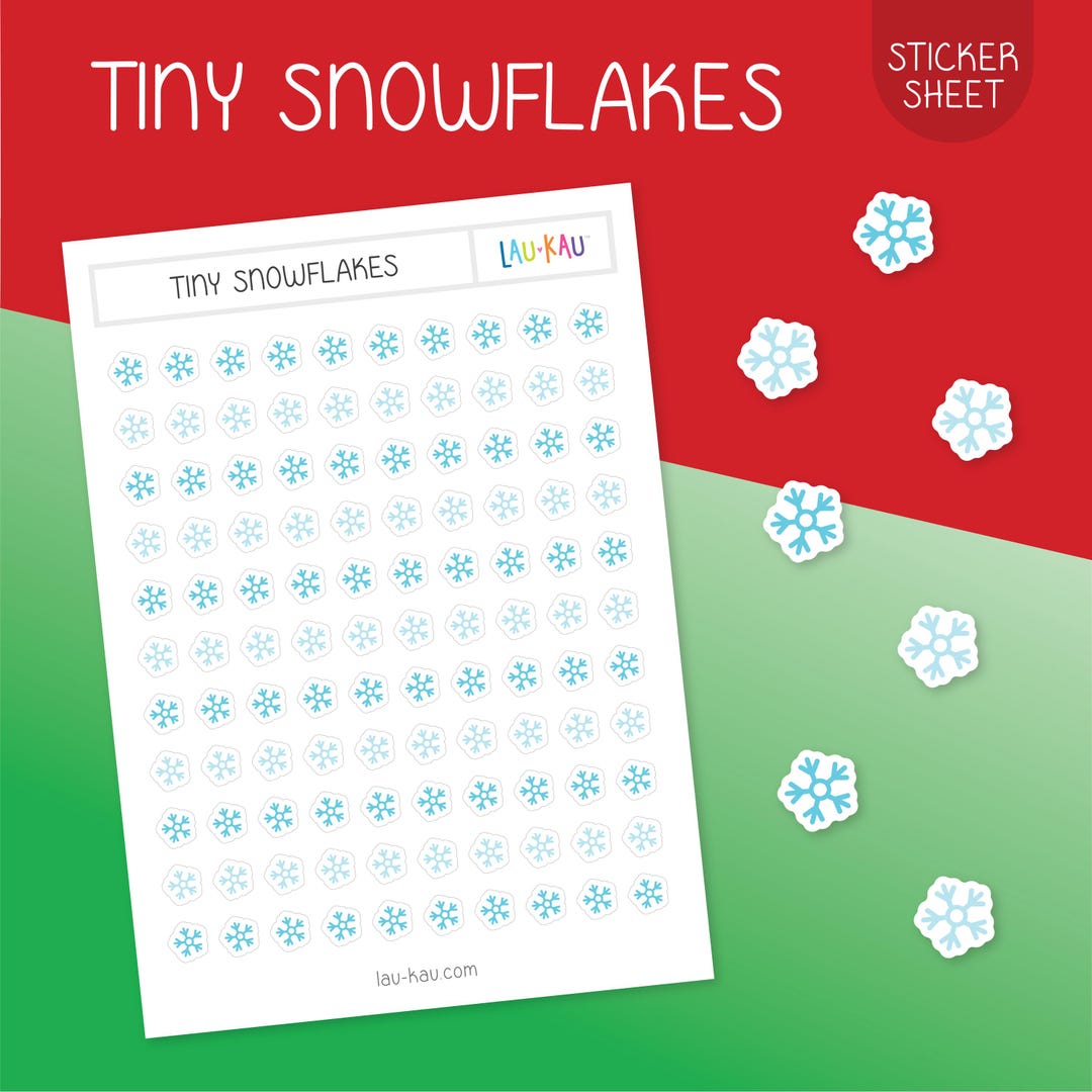Snowflake Stickers | Snowflake Sticker Sheet | Snow Stickers | Snow ...