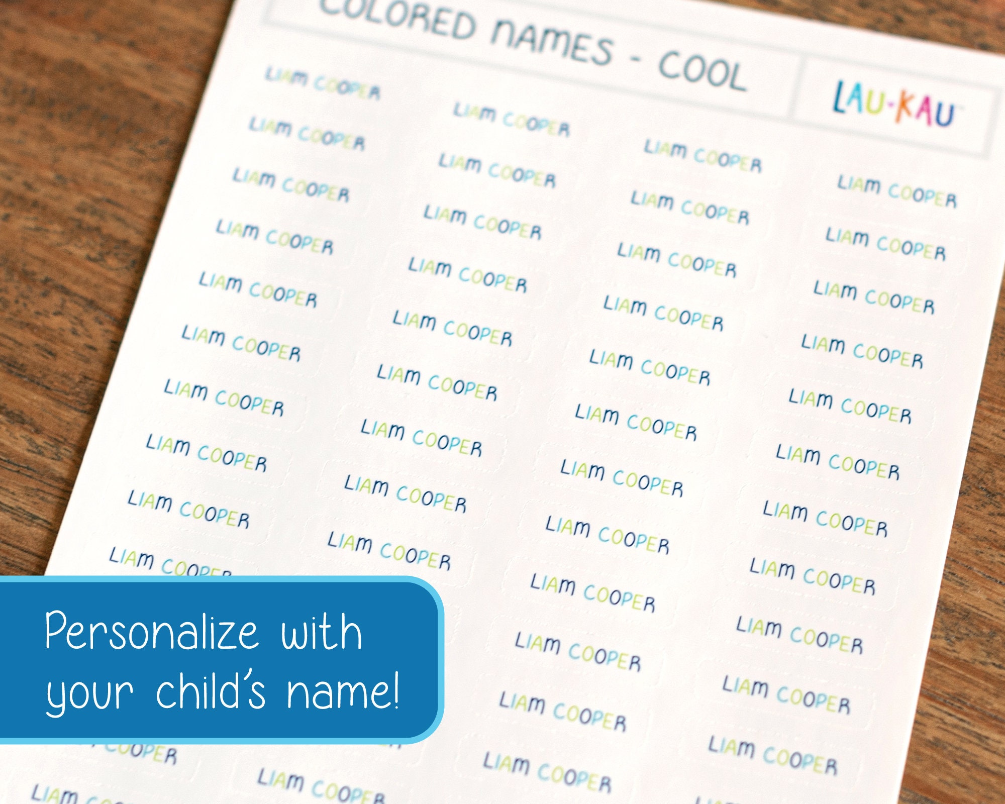 Personalized Cool Color Names Sticker Sheet Cute Stickers - Etsy