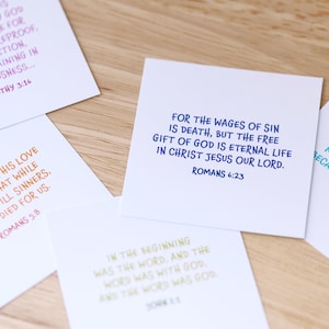 Bible Memory Verse Cards | Memory Verse Cards | Bible Memory Cards ...