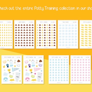 Potty Training Stickers | Potty Training Sticker Sheet | Potty Stickers ...