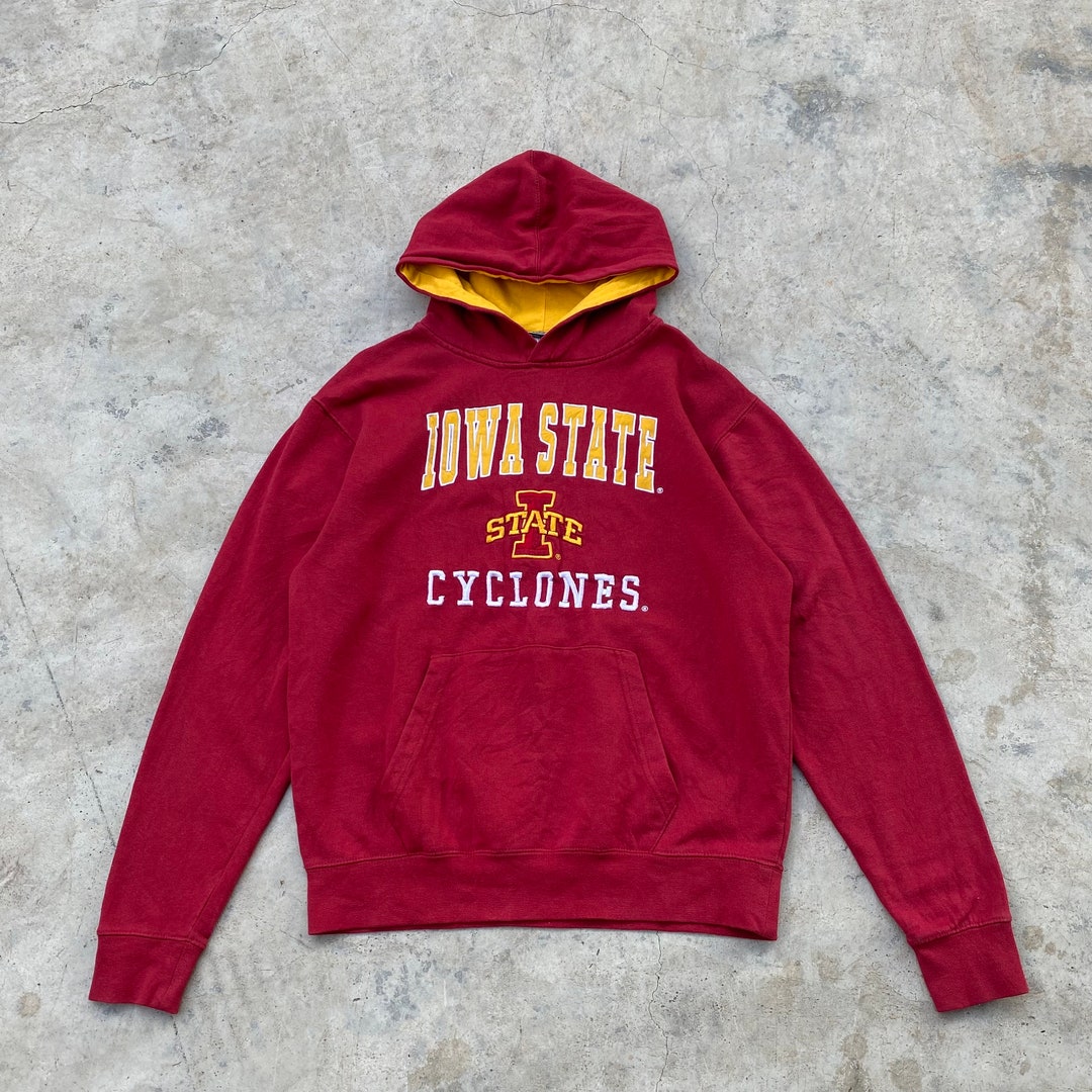 Vintage Iowa State Cyclones Football Hoodie Sweatshirt Medium Iowa ...