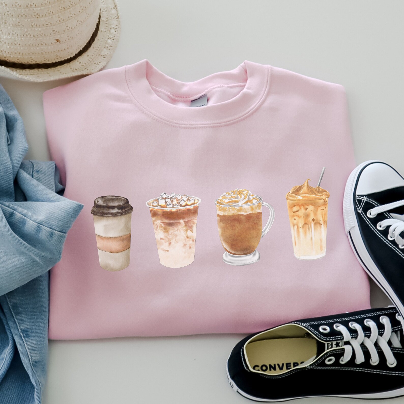 Coffee Crewneck Sweatshirt, but First Coffee, Coffee Please, Gifts for ...