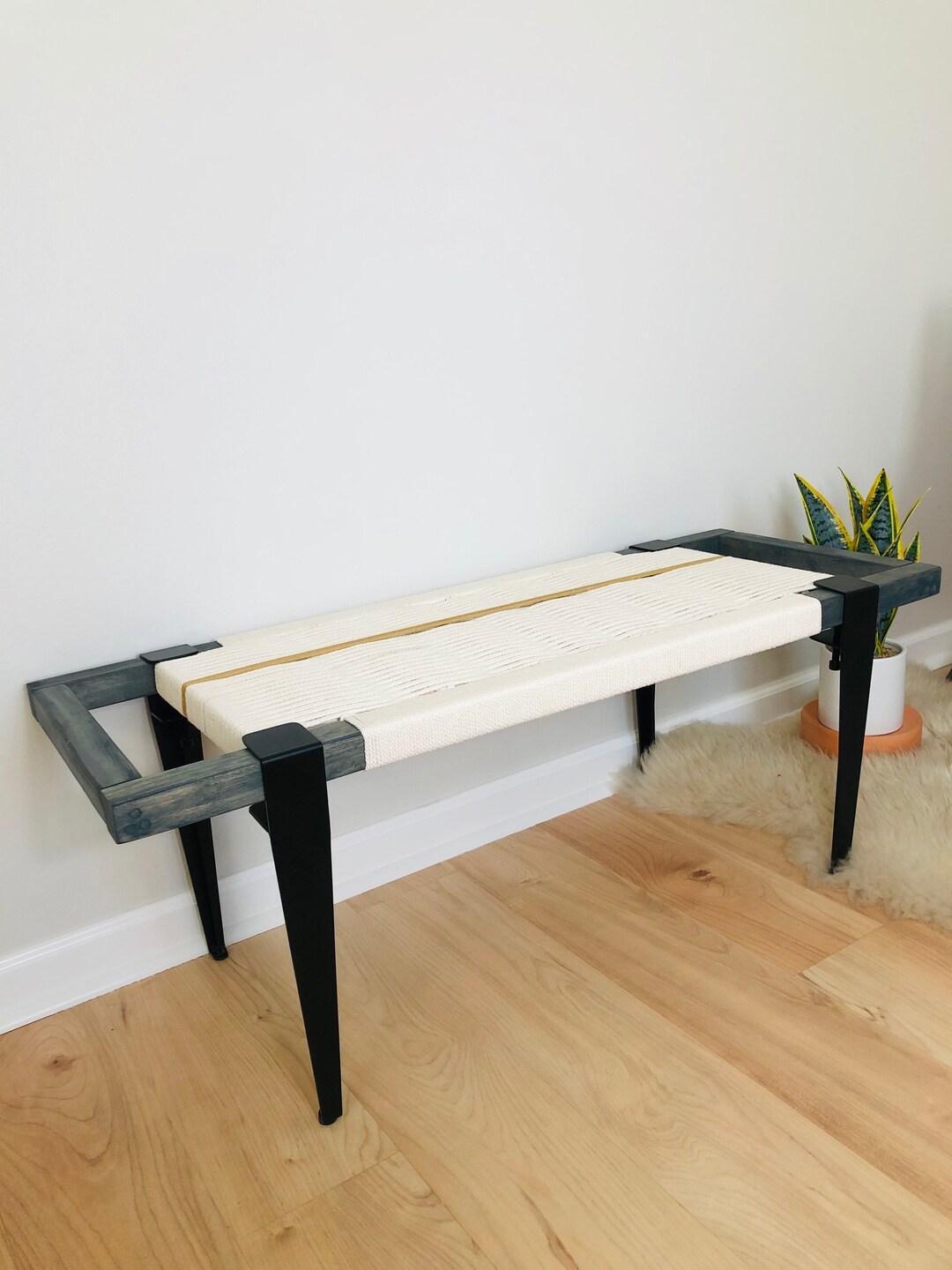 Mid-century Modern Style Bench Mudroom / Entryway Bench - Etsy
