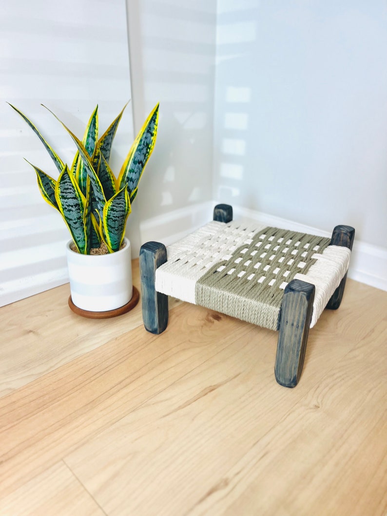 Portavasi da interno intrecciato in stile Mid-Century Modern • Fatto a ...